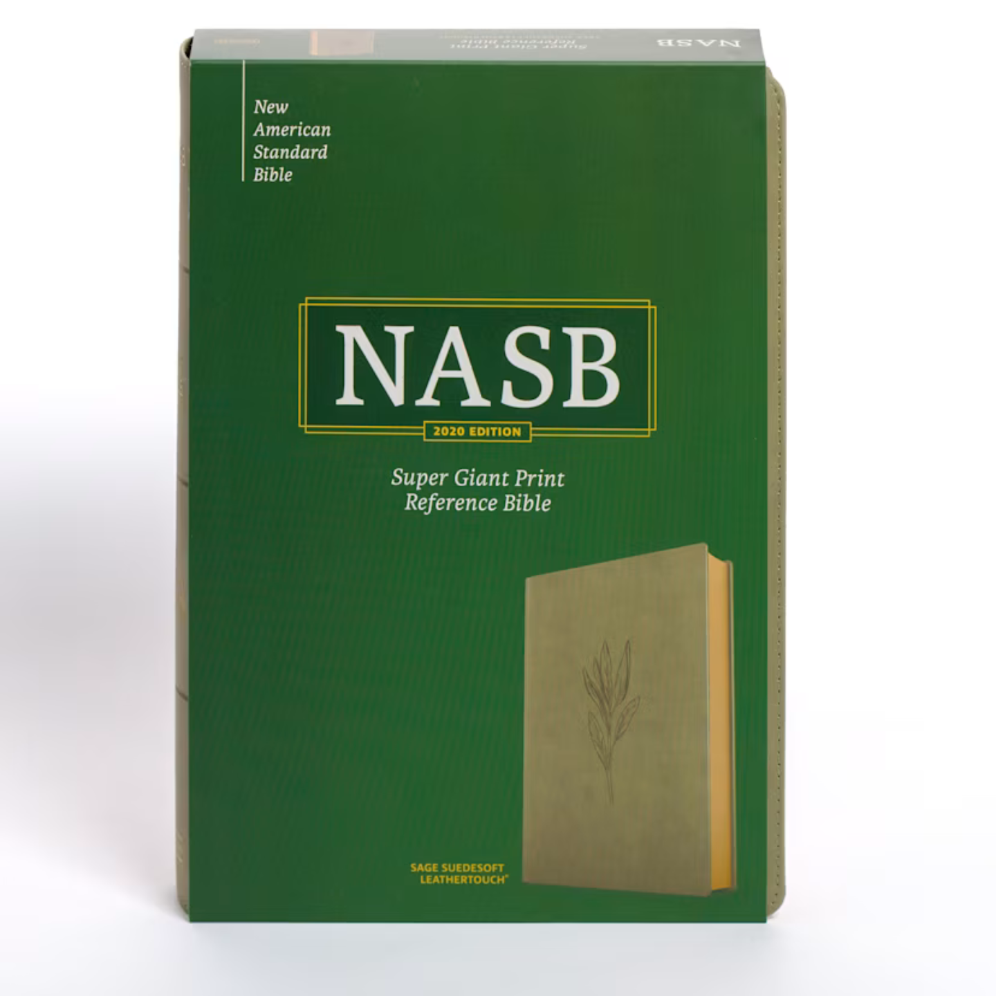NASB Super Giant Print Reference Bible, Sage SuedeSoft LeatherTouch ...
